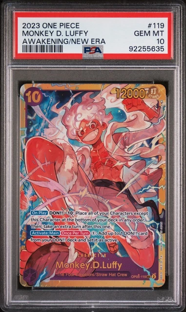 2023 ONE PIECE Awakening of the New Era MONKEY D. LUFFY #OP05-119 SEC ...