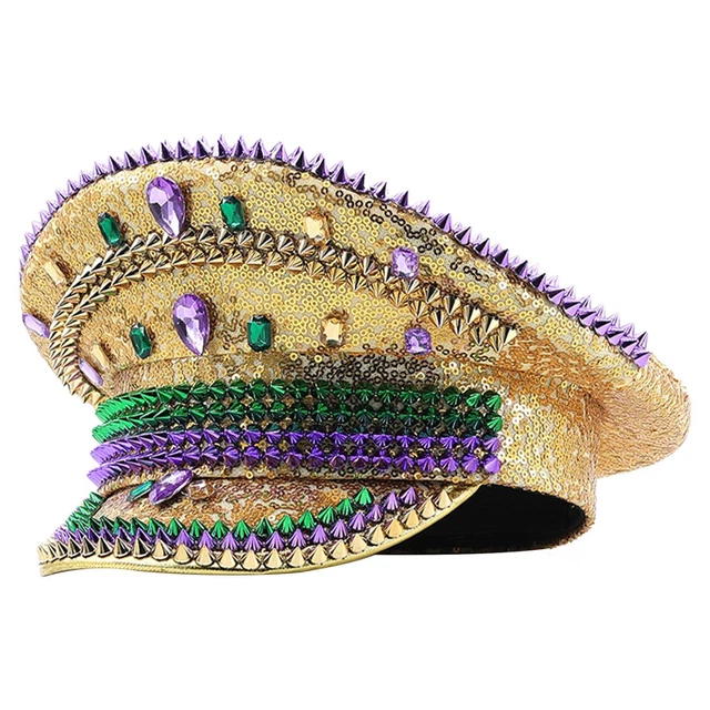 MARDI GRAS CONDUCTOR Hat Headwear for Stage Performance Masquerade ...