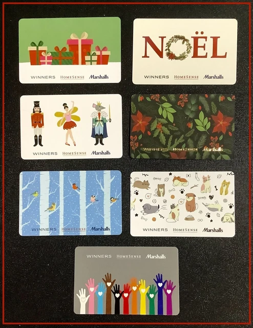 🇨🇦 CANADA WINNERS / Homesense / Marshalls Gift Card ( 7 Cards ) New 🇨🇦 ...