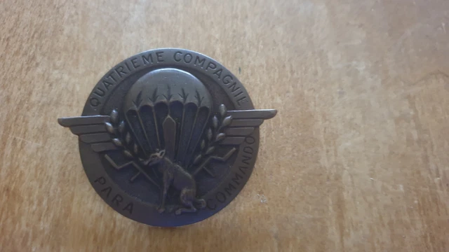 BREVET PARA COMMANDO TCHAD CONGO ZAIRE ANCIEN BRONZE fab P.CARRE ...