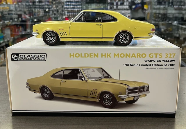 371111 HOLDEN HK Monaro Gts 327 Warwick Yellow 1:18 Scale Die Cast ...