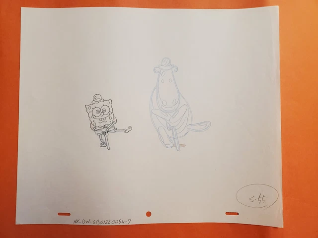 SPONGEBOB SQUAREPANTS ORIGINAL Production Cel Cell Drawing Animation ...