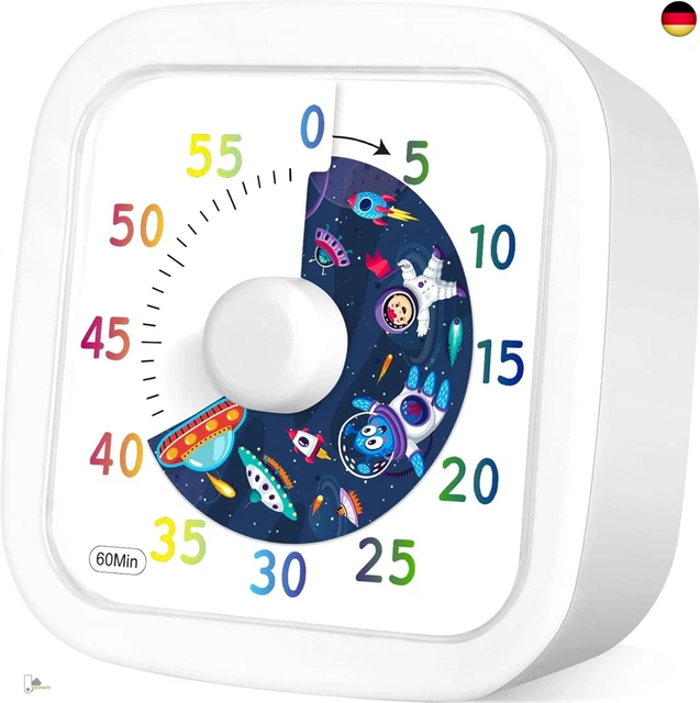 VISUELLER TIMER FÜR Kinder, 60-Minuten Countdown Timer für ...