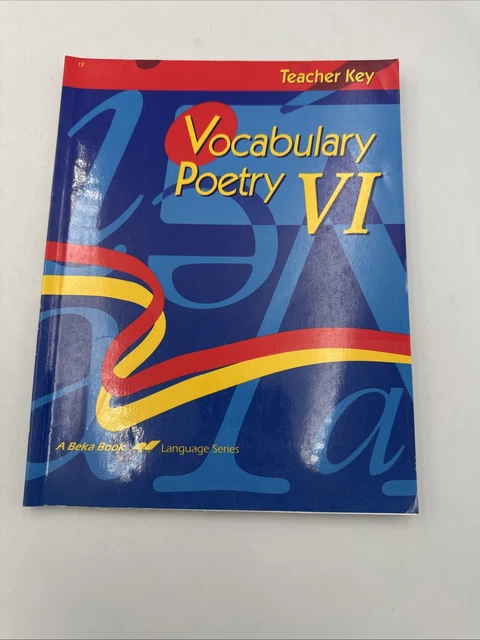 ABEKA VOCABULARY SPELLING POETRY VI 12 4th Ed Teacher Key £8.88 ...