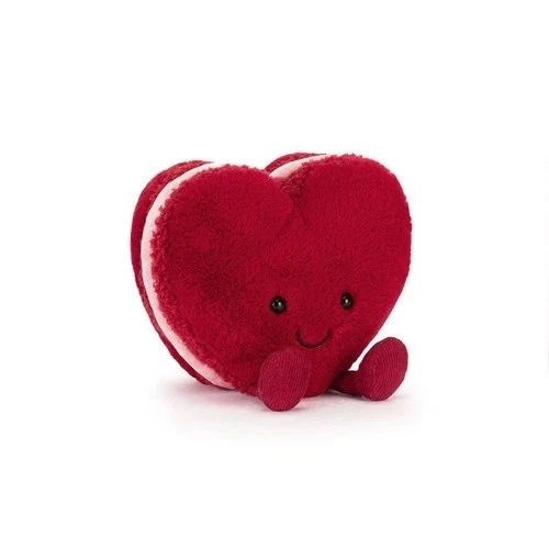 ADORABLE JELLYCAT RARE red Heart Macaron Arlette/Colette Tags Dust Bag ...