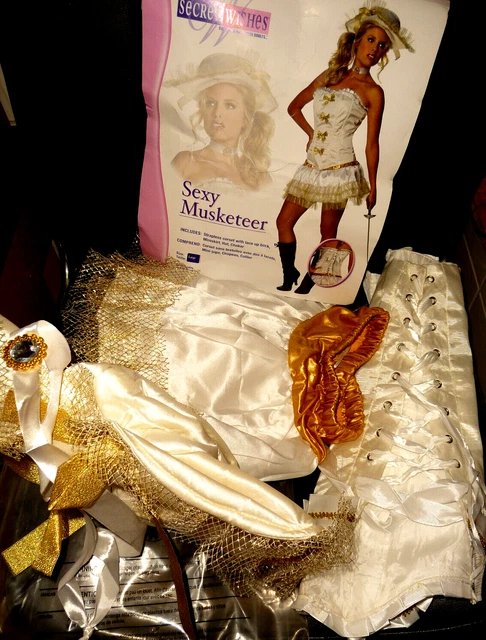 MUSKETIER SEXY LADY Kostüm Karneval Fasching Feste Korsage Minirock Hut ...