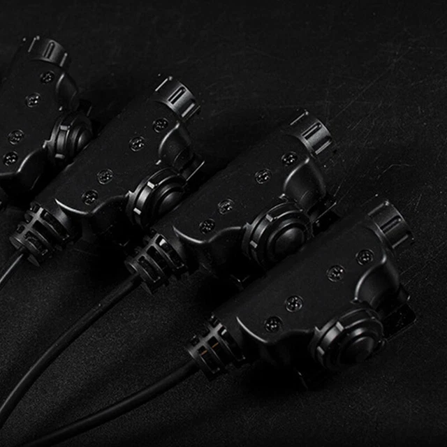 PTT HEADSET TACTICAL Compatible Pin Connector Talkie Interphone Plug ...