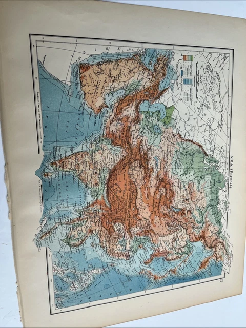 1902: MAP OF Asia Political Physical WW #51 Antique Print £21.46 ...