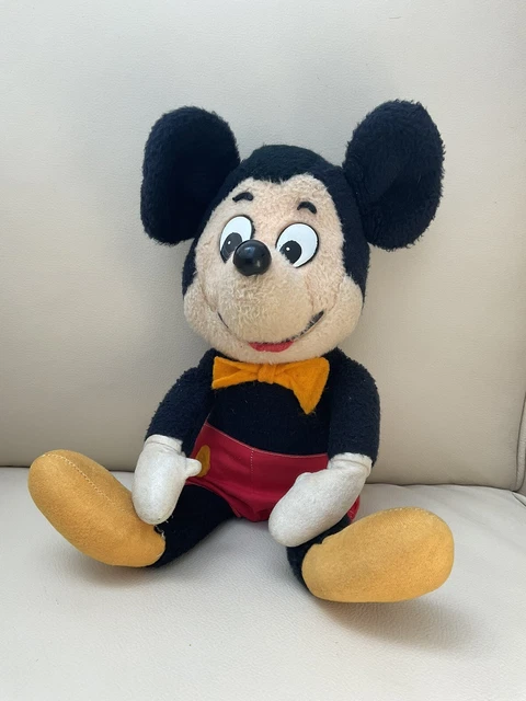 VINTAGE KNICKERBOCKER 1970S Mickey Mouse Plush Walt Disney Stuffed Doll ...