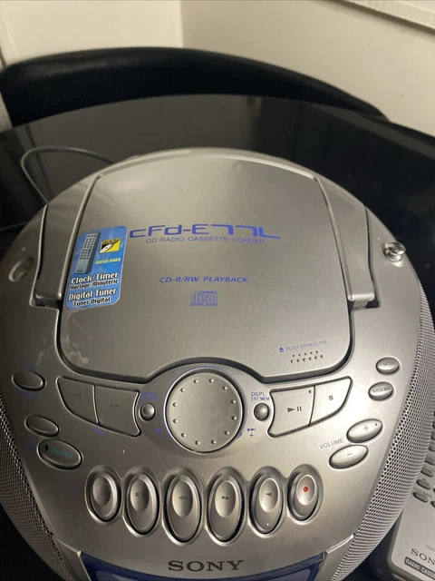 SONY CFD-E77L CD RADIO TAPE CASSETTE-CORDER CD-R/RW PLAYBACK REMOTE ...