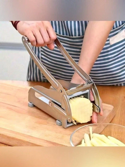 STAINLESS STEEL POTATO Chipper French Fry Cutter Vegetable Slicer Onion ...
