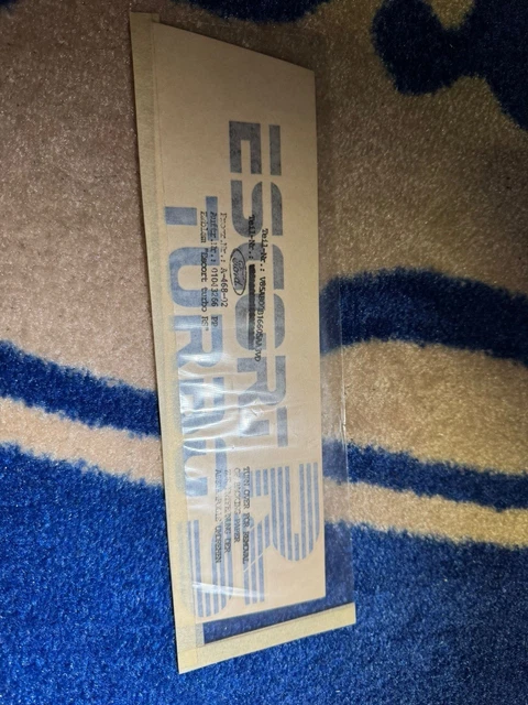 FORD ESCORT MK3 RS Turbo Genuine Tailgate Decal HTF RARE £42.32 ...
