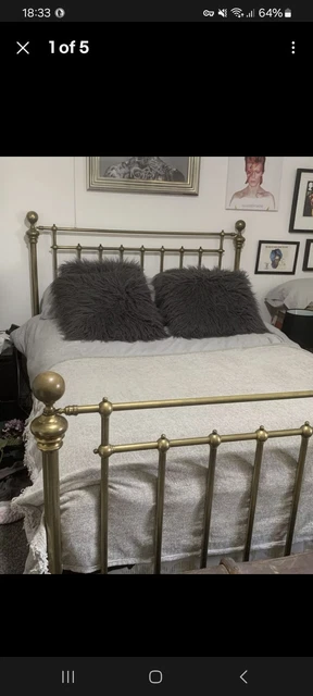 DOUBLE BRASS BEDSTEAD From M&S £156.72 - PicClick UK
