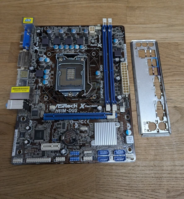 ASROCK H61M-DGS INTEL Socket 1155 Motherboard with Backplate £24.99 ...
