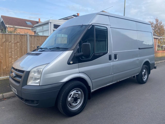 2010 FORD TRANSIT T350 2.4 115 RWD MWB/ Medium Roof Silver MOT - NO VAT ...