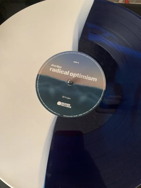DUA LIPA RADICAL Optimism Deluxe Blue And White Split Coloured Vinyl LP ...