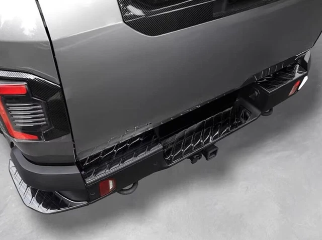 FOR 2025-2026 KIA TASMAN Black steel Rear Bumper External Sill Guard ...