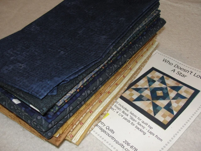 WHO DOESN'T LOVE A STAR Quilt Kit by Ellen Replogle 70x70" £81.31 ...