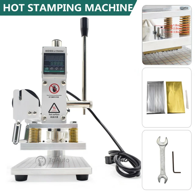 HOT FOIL STAMPING Machine Bronzing Embossing Printing Leather PU Card ...