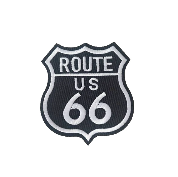ROUTE 66 AUFNÄHER / Aufbügler Biker Patch Rocker Bügelpatch Motorrad ...