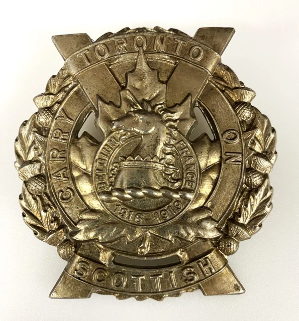 WW2 TORONTO SCOTTISH Regiment Carry On Cap Badge Scully $28.75 ...