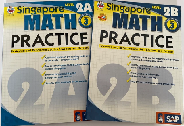 SINGAPORE MATH PRACTICE Workbook, Level 2A & 2B, Grade 3-Paperback ...