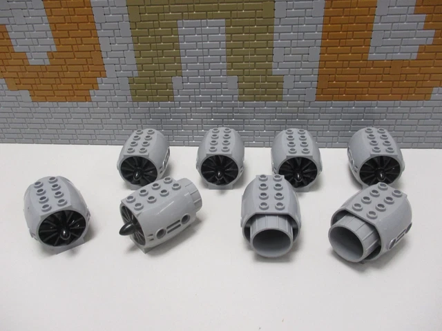 (A5/2) LEGO 8X Nozzle Grey 6x4x3 With Propeller Black Turbine Engine ...