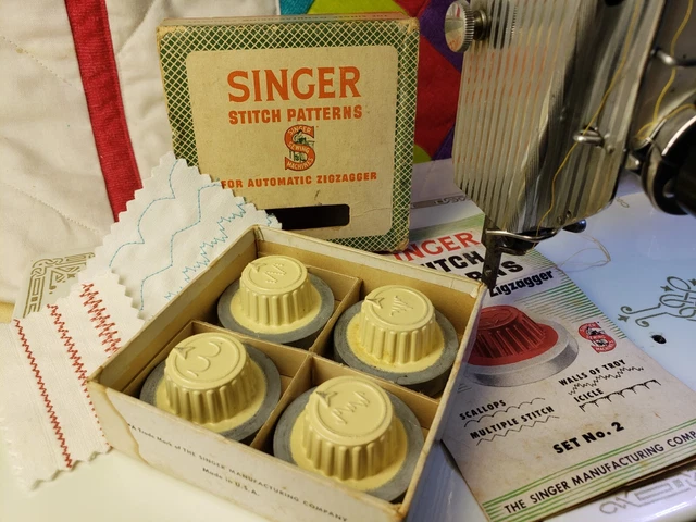 SINGER STITCH PATTERNS for Automatic ZigZagger ~ Boxed Cams Set No. 2 ...