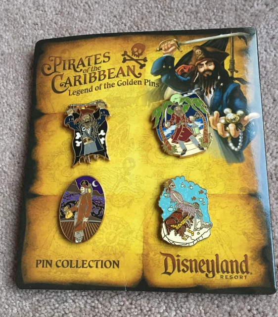 DISNEY PIRATES OF the Caribbean 'Legend of the Golden Pins' Booster Pin ...