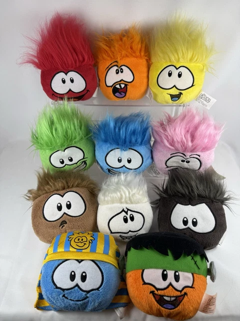 11 X Disney Club Penguin puffle bundle soft plush toy rare white ...