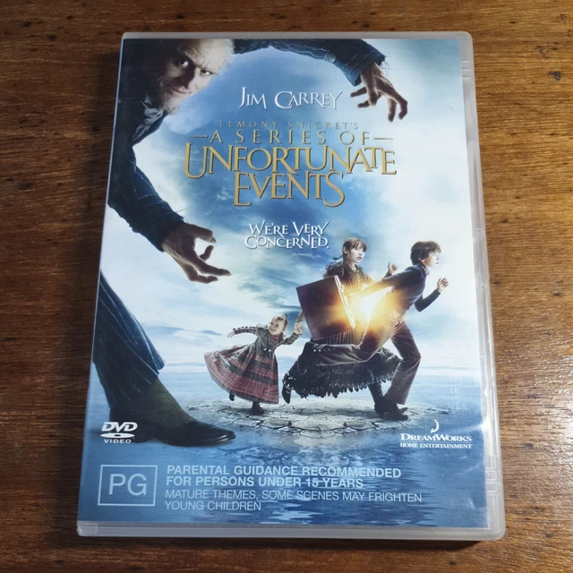 A SERIES OF Unfortunate Events Lemony Snicket DVD Jim Carrey R4 LIKE ...
