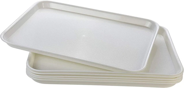 RECTANGULAR PLASTIC SERVING Trays,Fast Food Serving Cafeteria Trays,17 ...