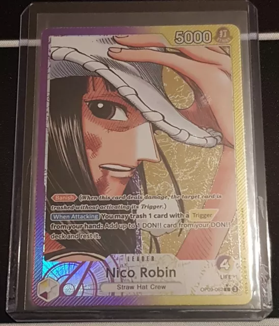 ONE PIECE TCG Leader Nico Robin Alt Art OP09-062 Englisch EUR 35,00 - PicClick DE