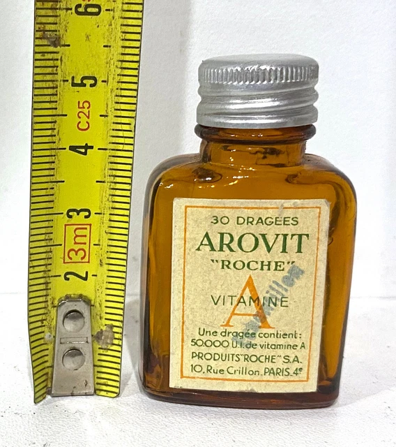 ANCIEN FLACON PHARMACEUTIQUE Apothicaire Arovit Médicament vintage ...