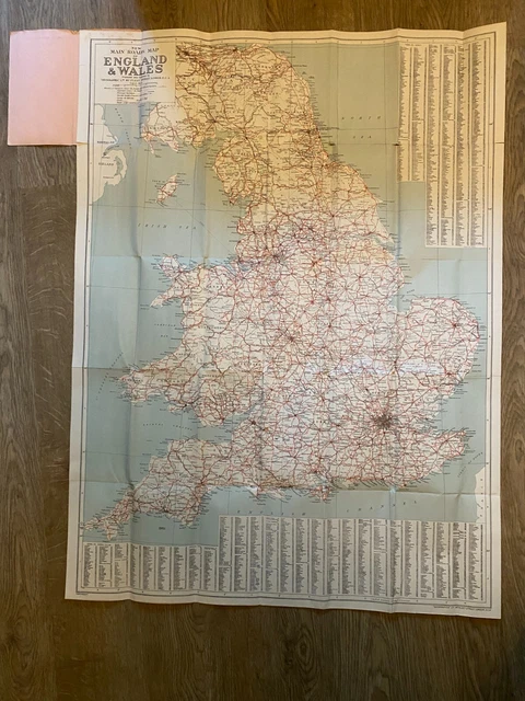 VINTAGE ANTIQUE MAP Of England And Wales By Geographia Ltd. Fleet Street £4.83 - PicClick UK