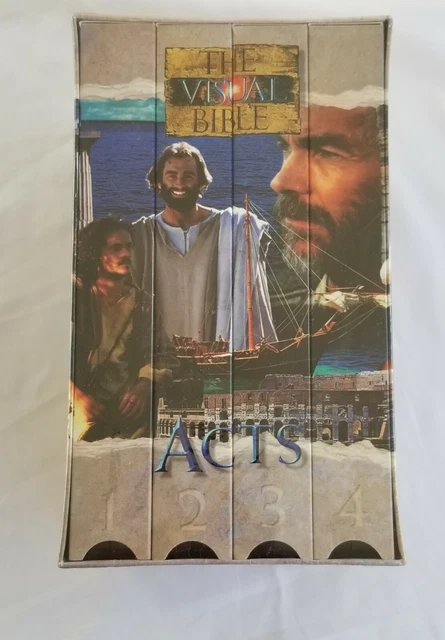 THE VISUAL BIBLE VHS set of 4 ACTS Word for Word w/ Actual Scriptures ...