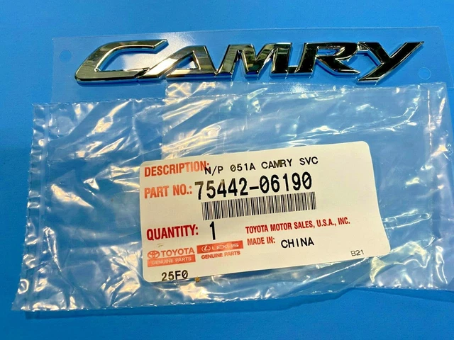 ÉMBLÈME DE COFFRE Logo GENUINE TOYOTA CAMRY (12-16) 75442-06190 EUR 47 ...