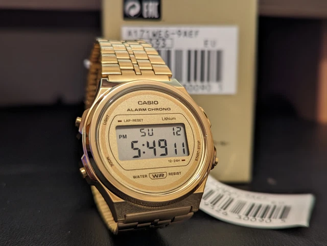 CASIO VINTAGE SERIES Watch A171WEG-9AEF Gold Tone £28.99 - PicClick UK