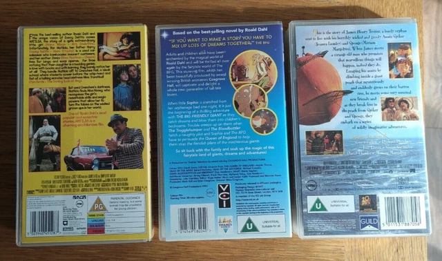 ROALD DAHL BUNDLE - VHS Video - Matilda - James and the Giant Peach ...