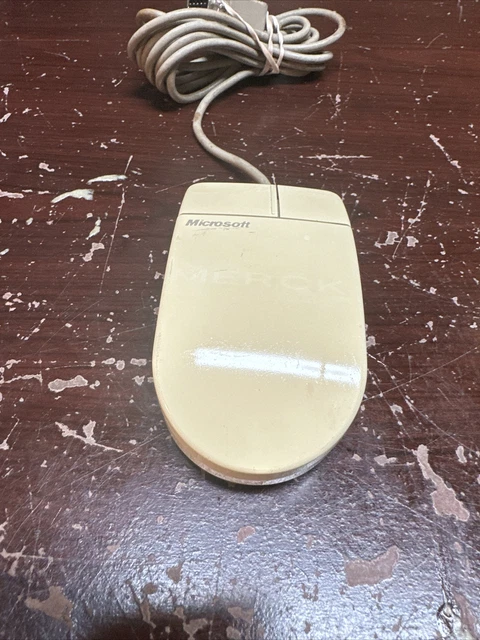 MOUSE MICROSOFT SERIAL PS/2 Compatible Vintage Años 80 Bola de Dos ...