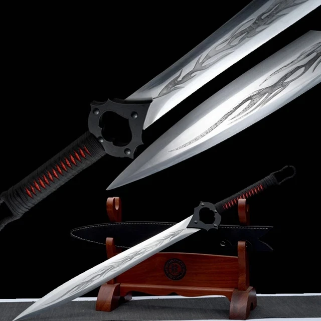 TACTICAL COMBAT WARRIOR Sword War Apocalypse Zombie Straight Double ...