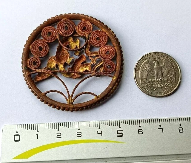 PLAQUE ANCIENNE JAPONAISE Meiji style Tsuba Dragon Art Nouveau ...