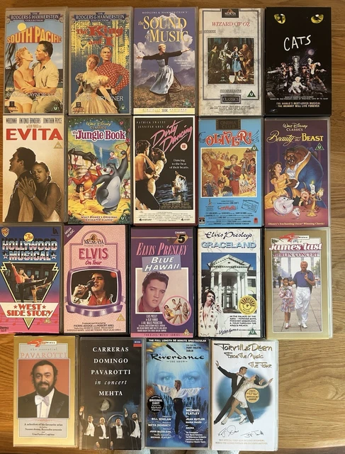 19 X BUNDLE MUSICALS & CONCERTS VHS Video Cassette Tapes £9.03 ...