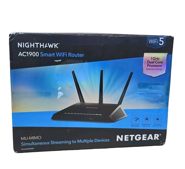 NETGEAR NIGHTHAWK AC1900 Smart WiFi Router Dual Band Model R6900P NEW ...