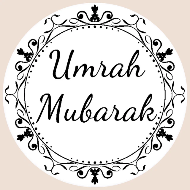 UMRAH MUBARAK STICKERS Label Decorations Umrah Islamic Muslim Party Bag ...