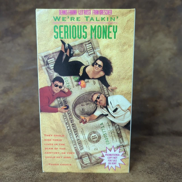 WE'RE TALKIN' SERIOUS Money VHS 1992 Dennis Farina Fran Drescher PROMO ...