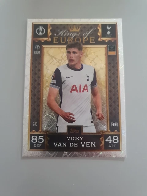 TOPPS MATCH ATTACK extra 2025 Micky Van De Ven Kings of Europe No 248 ...