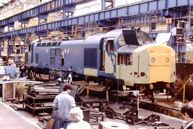 1980S BRITISH RAIL BR Diesel Loco Shed Crewe Carlisle Railway Slide ...