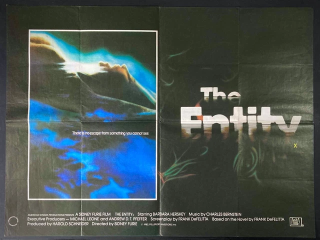 THE ENTITY ORIGINAL Quad Movie Cinema Poster Sidney J. Furie 1982 £50.00 - PicClick UK
