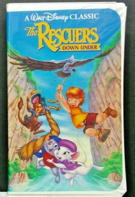 THE RESCUERS DOWN Under (VHS, 1991) Walt Disney, Black Diamond ...